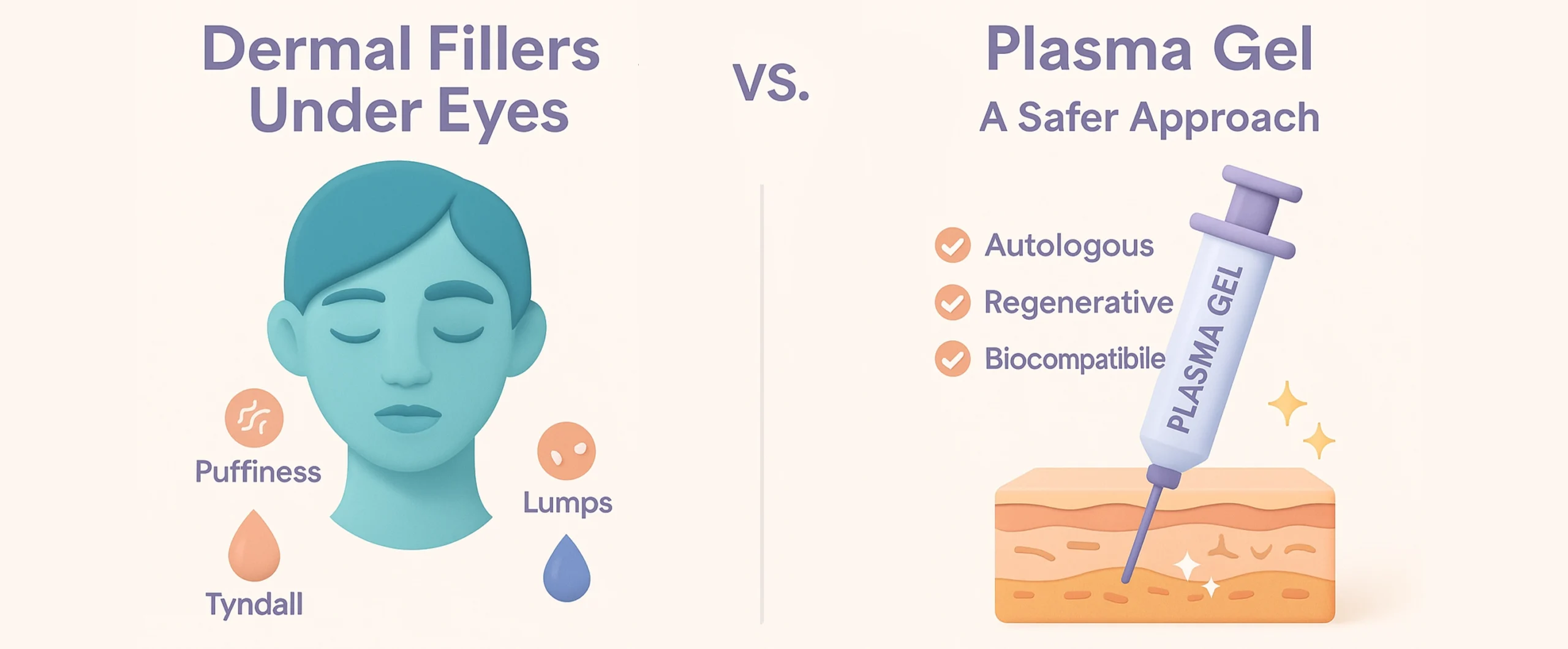 Dermal Fillers Under Eyes vs. Plasma Gel: A Safer Approach? | Perfect B
